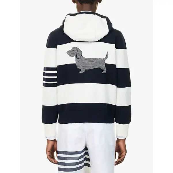 Thom Browne Hector Striped Cotton-blend Hoodie
