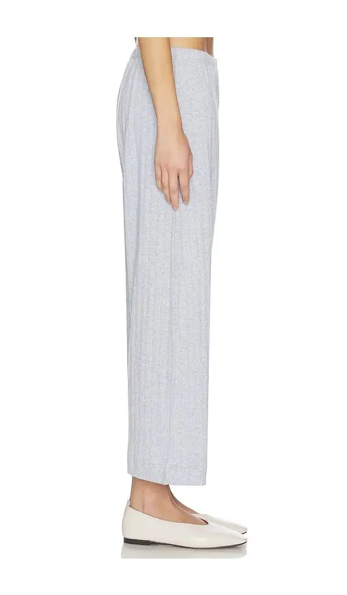 LESET Pointelle Crop Wide Leg Pant In . Also