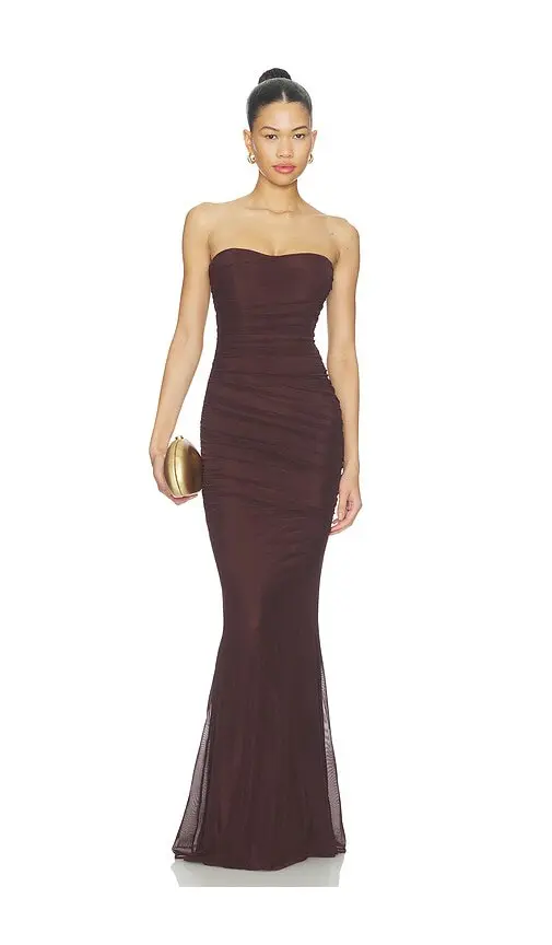 Retrofete Isadore Mesh Dress In . Also - Brown