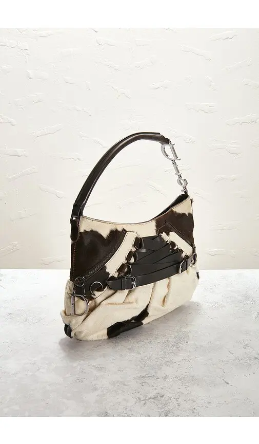 FWRD RENEW Dior Ponyhair Ballet Corset Shoulder Bag