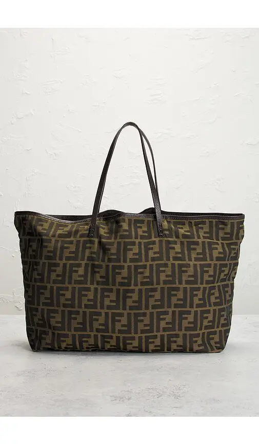 FWRD RENEW Fendi Zucca Roll Tote Bag