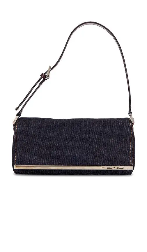 FWRD RENEW Fendi Denim Shoulder Bag