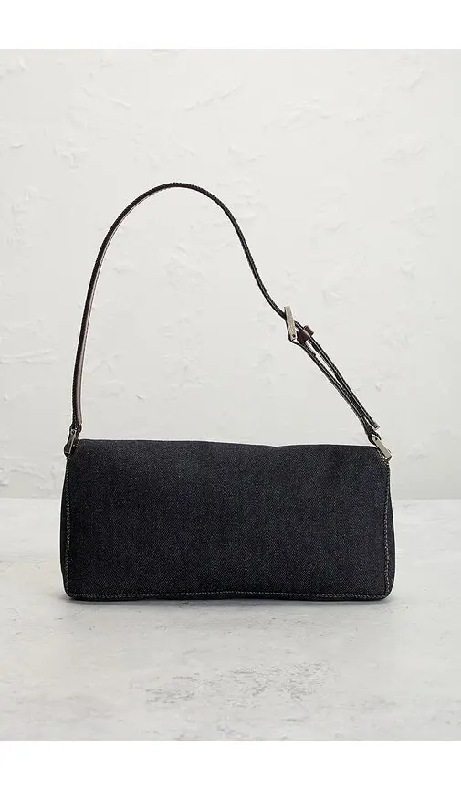 FWRD RENEW Fendi Denim Shoulder Bag