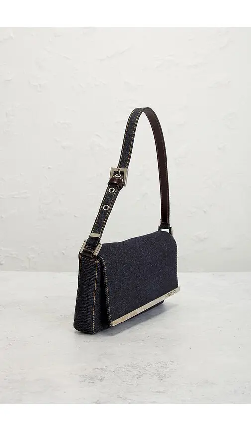 FWRD RENEW Fendi Denim Shoulder Bag