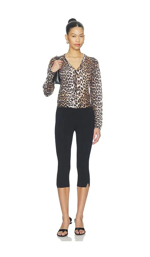 GANNI Printed Merino Cardigan In . Also