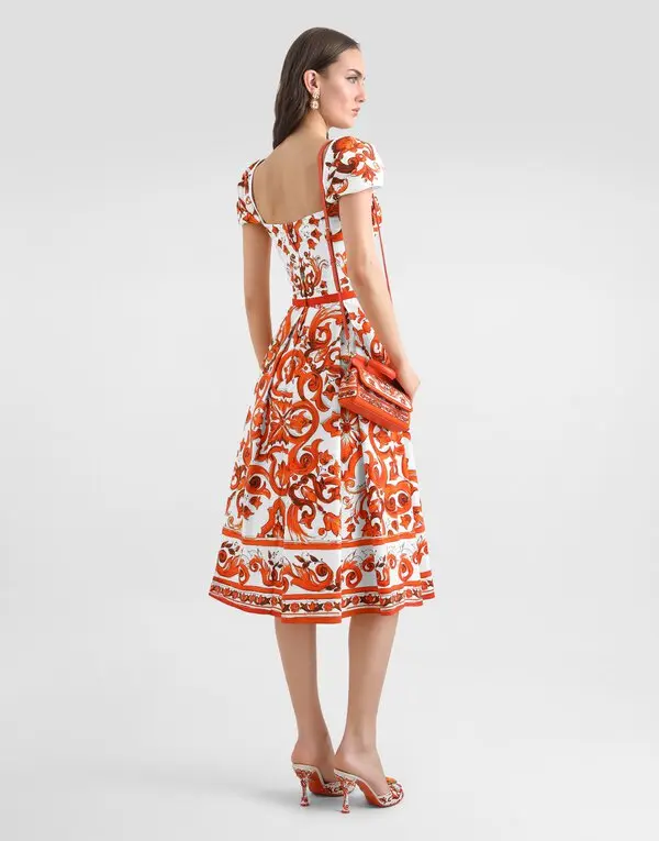 Dolce & Gabbana Majolica Print Twill Dress