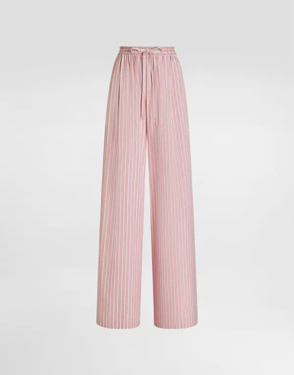 Dolce & Gabbana Striped Poplin Trousers Pants And Shorts - Multicolor