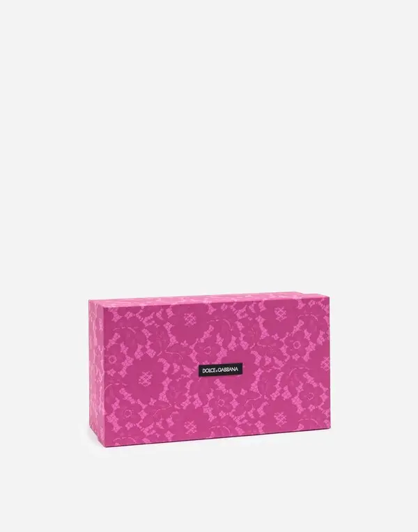 Dolce & Gabbana Bellucci Pumps In Taormina Lace With Crystals - Fuchsia