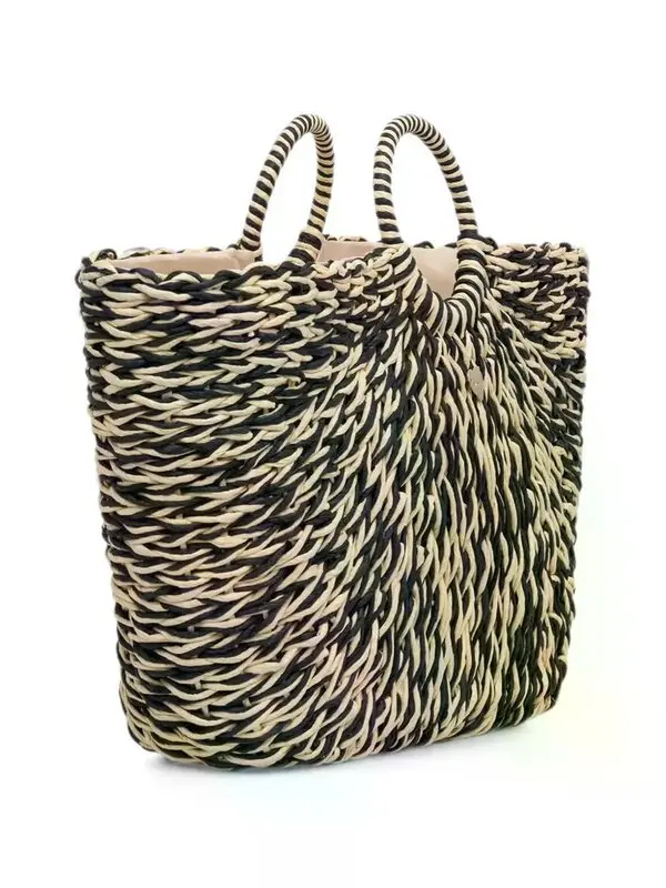 TWINSET Woven Heart-plaque Beach Tote - Neutrals