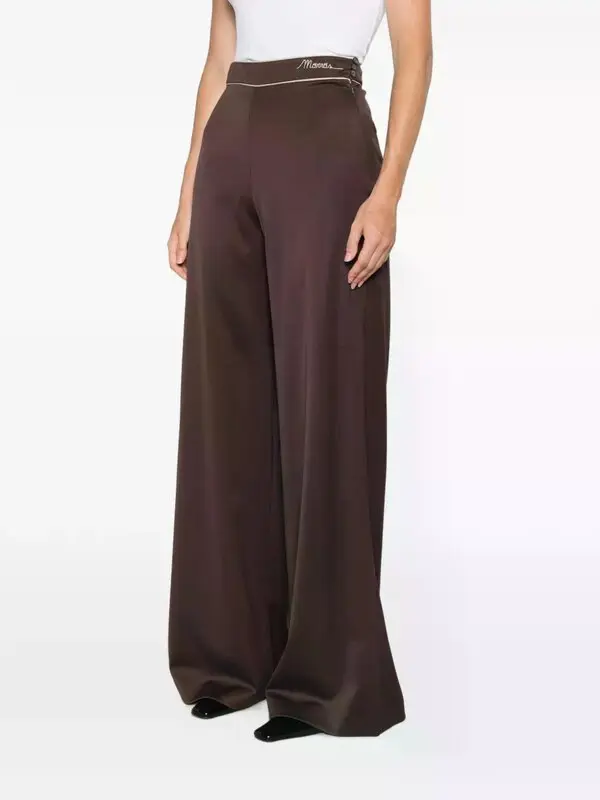 Antonio Marras Logo-embroidered Wide-leg Trousers