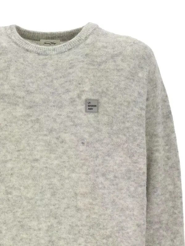 American Vintage Vitow Logo-patch Knitted Sweater