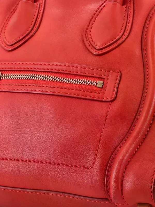 Celine Luggage Bag Smooth Leather Micro Tote Bag