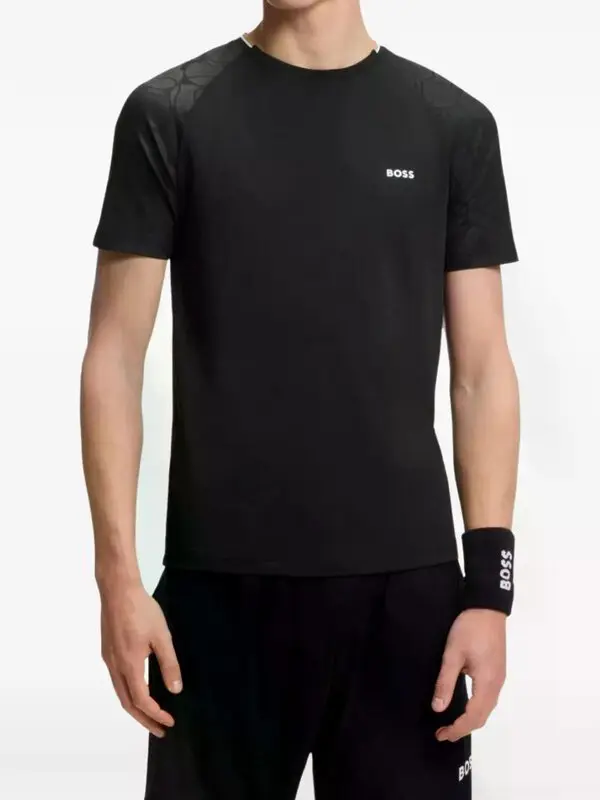 BOSS Logo-print Raglan-sleeve T-shirt