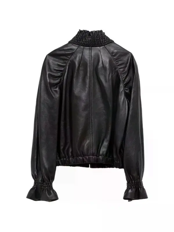 Chloé Smocked Leather Jacket