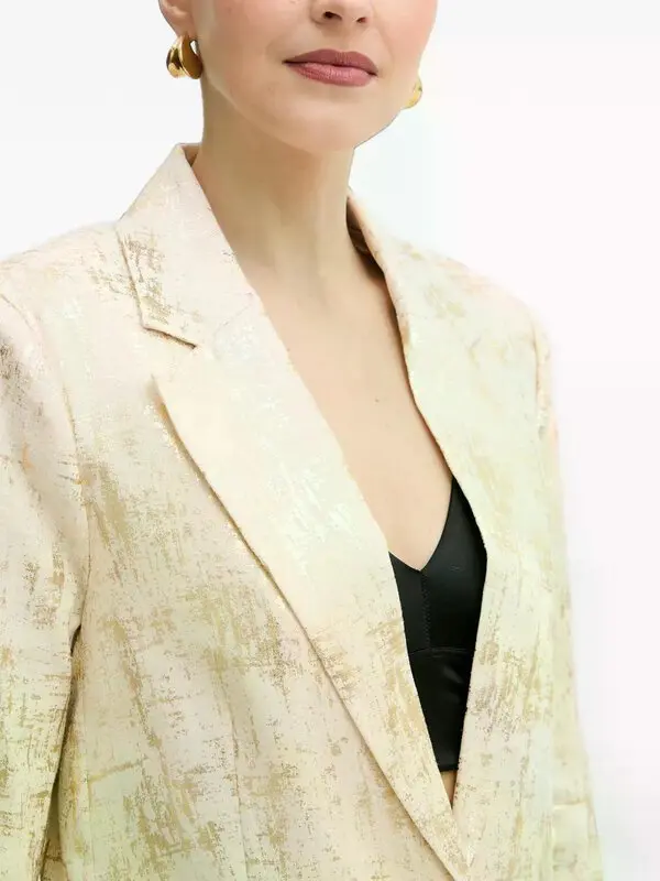 SILVIAN HEACH Khulto Distressed-effect Single-breasted Blazer