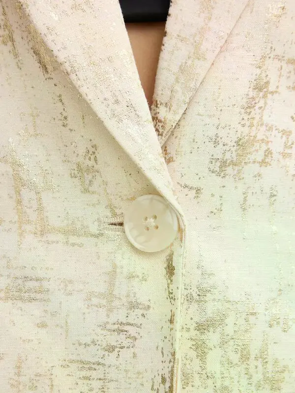 SILVIAN HEACH Khulto Distressed-effect Single-breasted Blazer