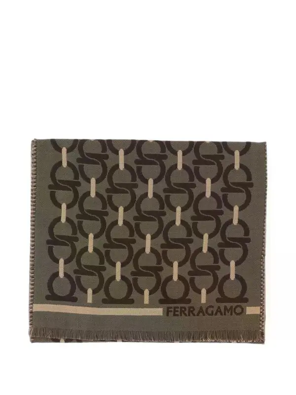 FERRAGAMO Gancini Jacquard Scarf