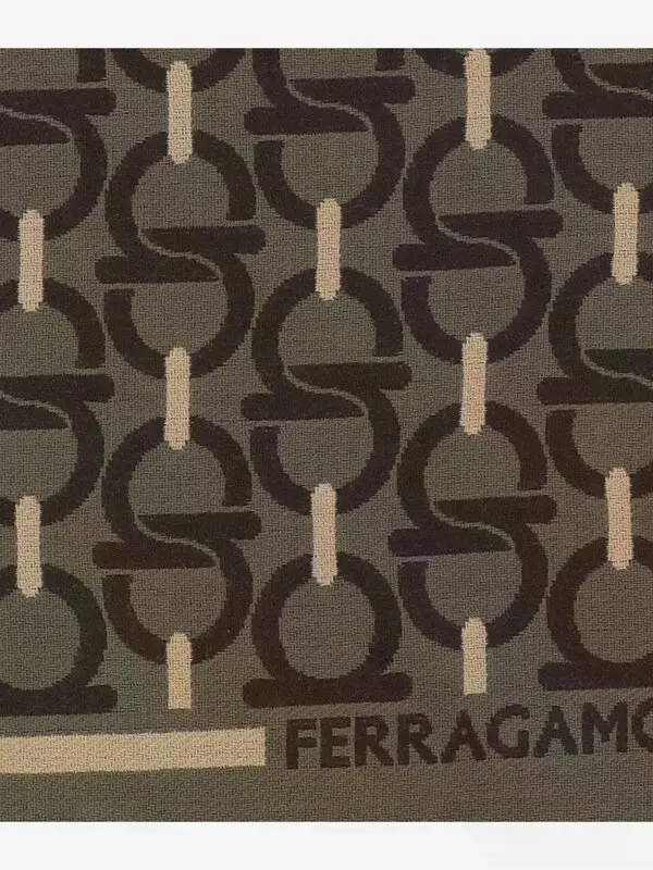 FERRAGAMO Gancini Jacquard Scarf