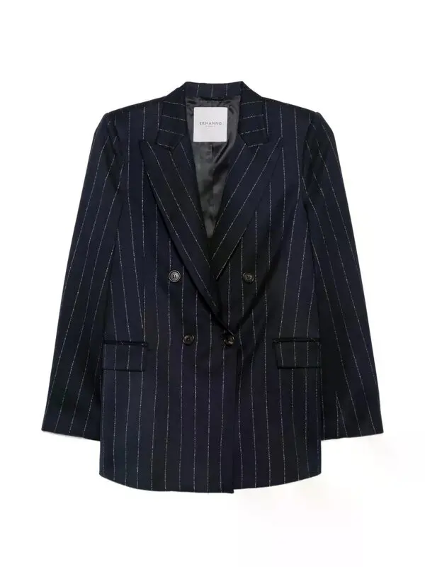 ERMANNO FIRENZE Pinstripe Double-breasted Blazer