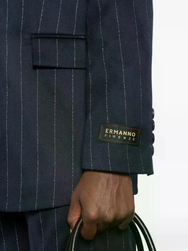 ERMANNO FIRENZE Pinstripe Double-breasted Blazer