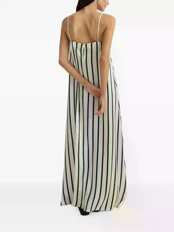 Bondi Born Cannes Striped Silk Maxi Dress