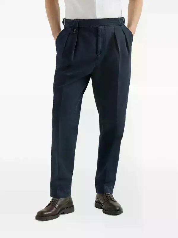 Brunello Cucinelli Chevron-weave Double-pleat Trousers