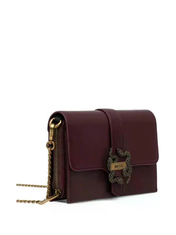 Just Cavalli Snake-plaque Chain-link Clutch Bag