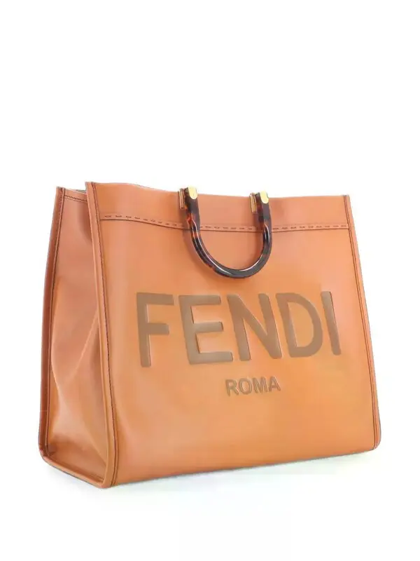 Fendi Sunshine Shopper Leather Large Tote Bag