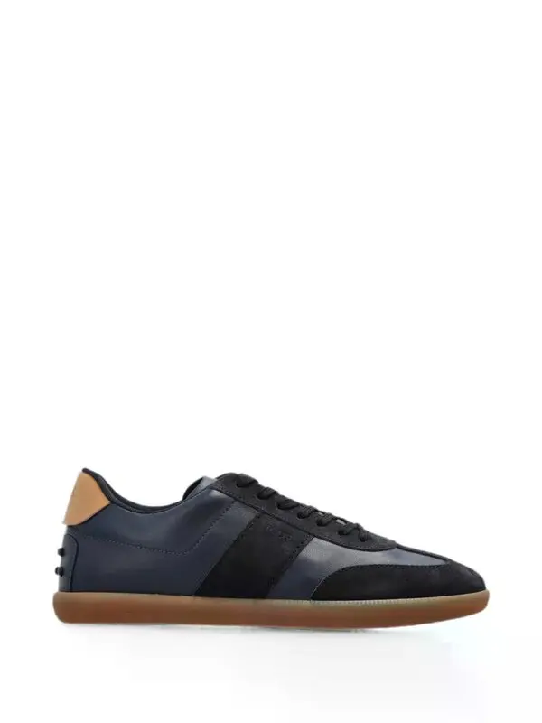 TOD'S Panelled Leather Sneakers - Blue