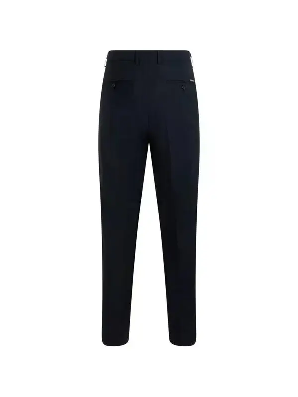 BOSS Slim-fit Trousers In Micro-patterned Stretch Wool