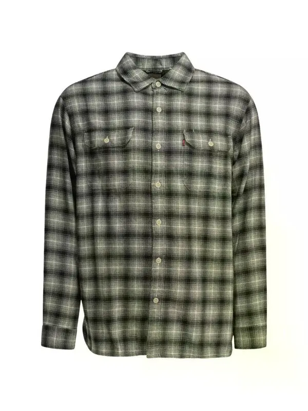 LEVI'S Jackson Worker Check-pattern Cotton Overshirt - Black