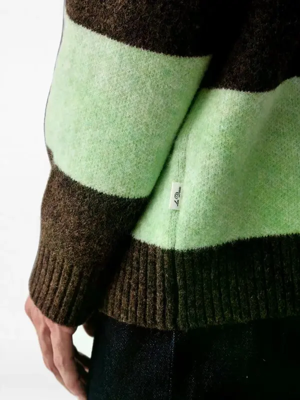 LES DEUX Striped Raglan-sleeve Sweater