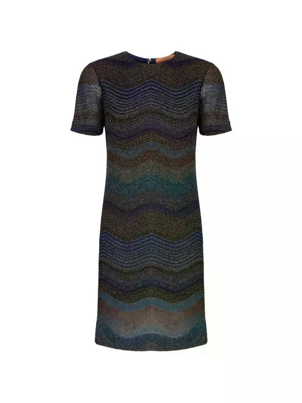 Missoni Short-sleeves Mini Dress - Blue