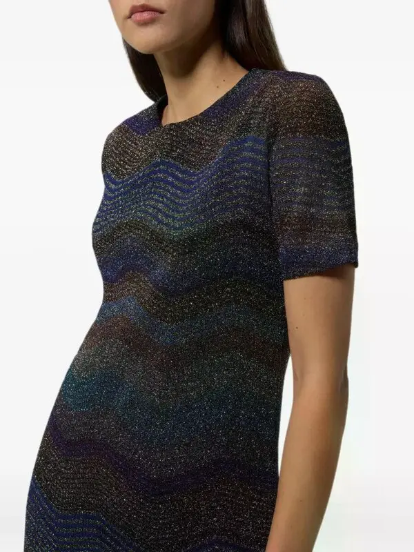 Missoni Short-sleeves Mini Dress - Blue