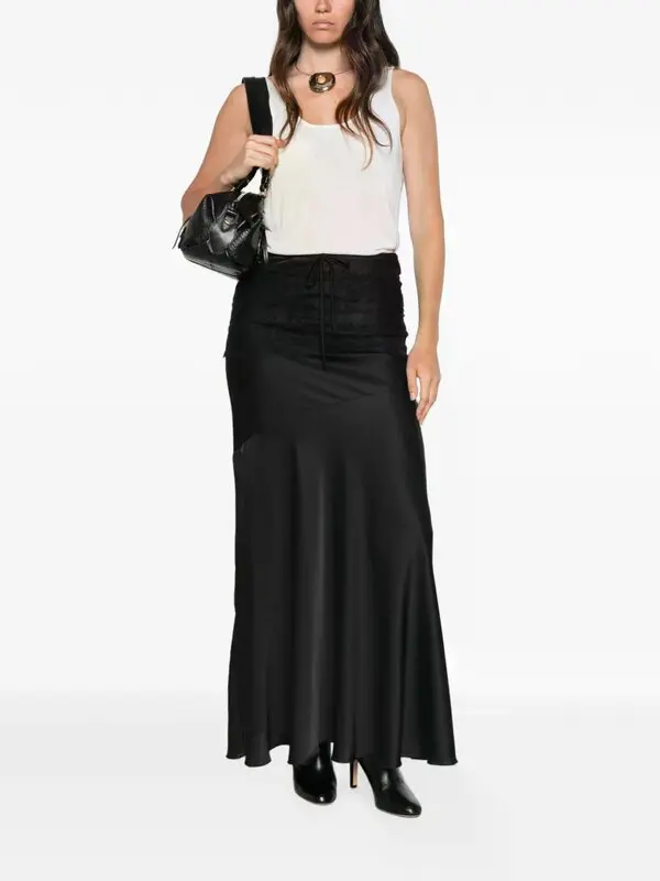 ERMANNO FIRENZE Lace-panel Drawstring Skirt