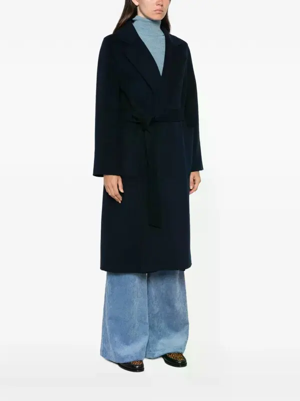 ERMANNO FIRENZE Belted Notch-lapels Coat