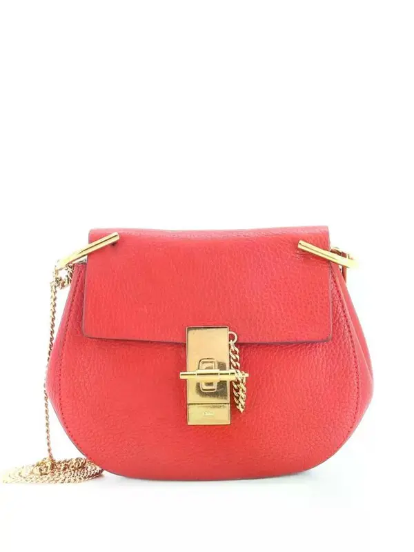 Chloé Drew Leather Mini Cross Body Bag - Red