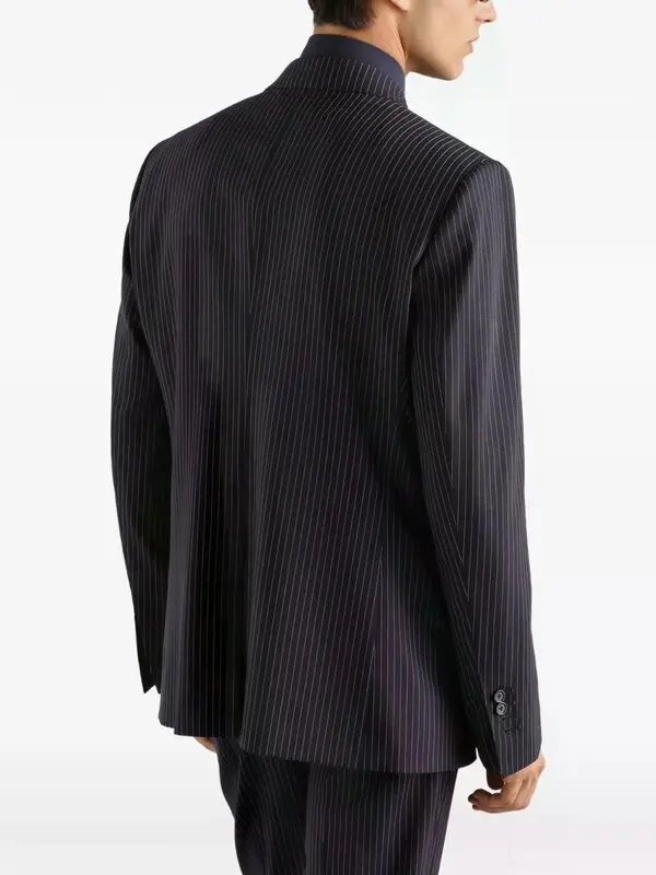Dolce & Gabbana Martini Light Double-breasted Pinstriped Wool Jacket