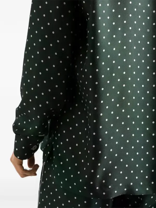 Dolce & Gabbana Polka-dot-print Silk Twill Hawaii Shirt