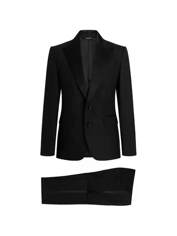 Dolce & Gabbana Single-breasted Wool Tuxedo Sicilia Light Suit