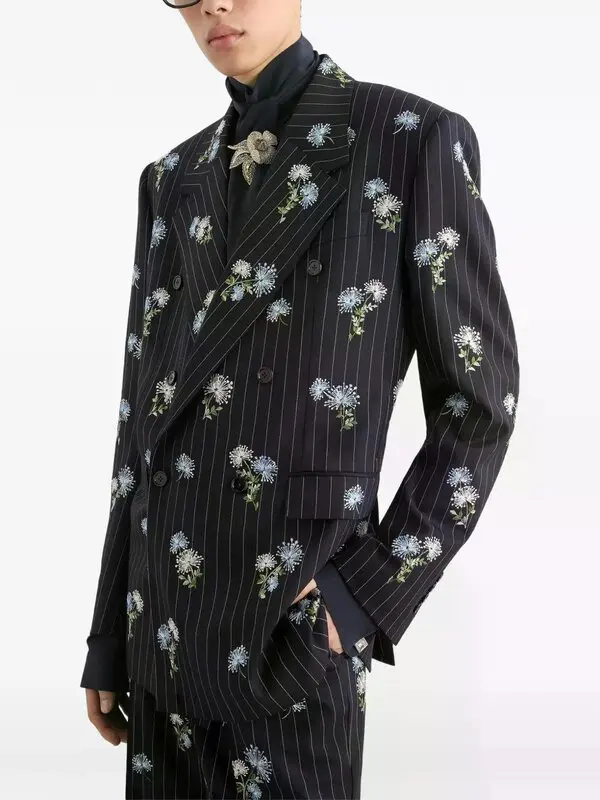 Dolce & Gabbana Double-breasted Palermo Wool Suit With Embroidery
