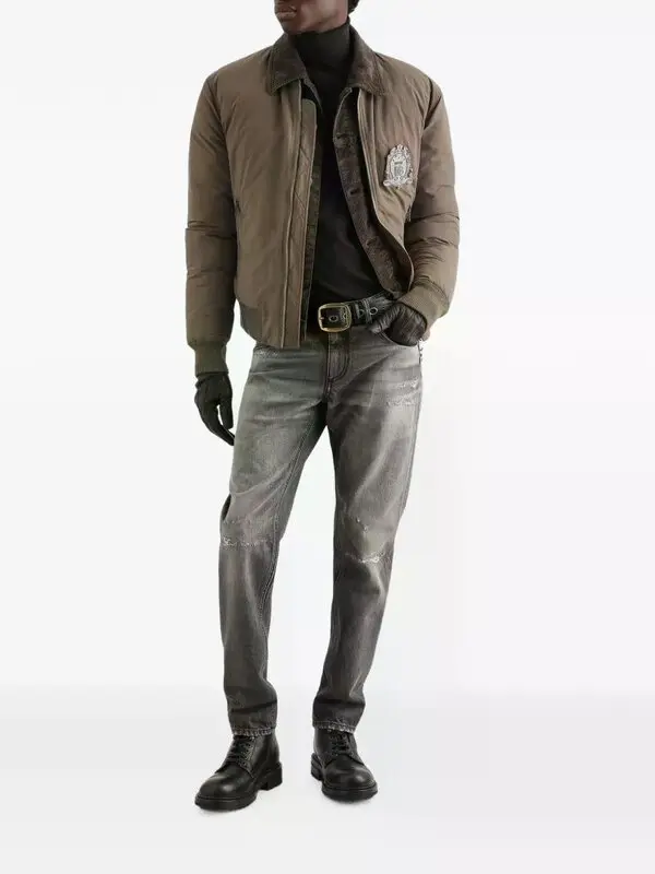 Dolce & Gabbana Padded Canvas Bomber Jacket