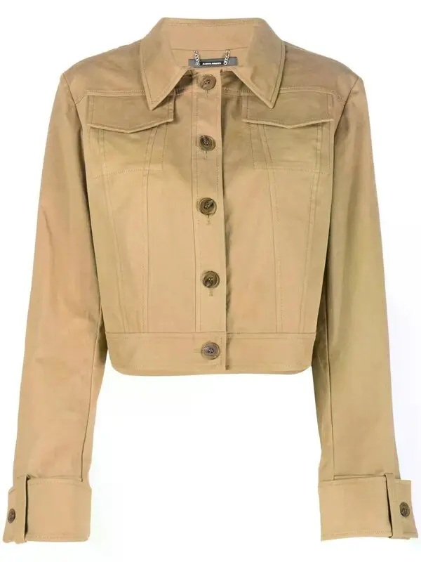 Alberta Ferretti Cropped Long-sleeve Jacket