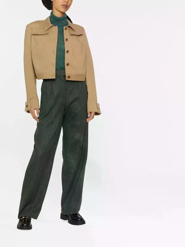 Alberta Ferretti Cropped Long-sleeve Jacket