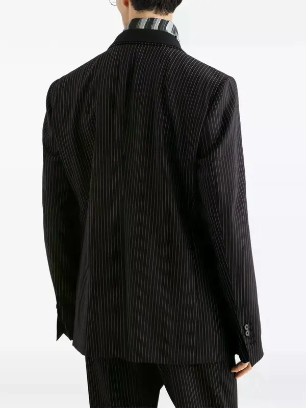Dolce & Gabbana Martini Light Single-breasted Pinstripe Wool Jacket