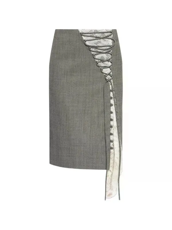 Alexander McQueen Corset Lacing Pencil Skirt
