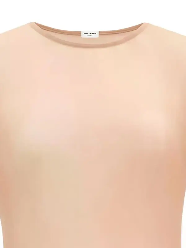 Saint Laurent Sheer Long-sleeve Bodysuit - Neutrals