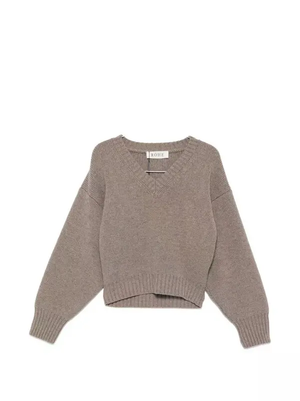 RÓHE Sculptural V-neck Sweater