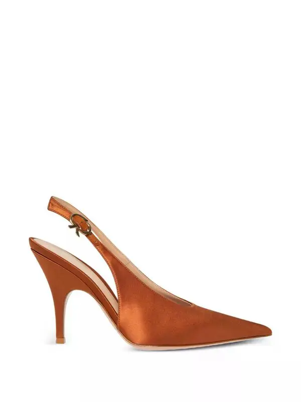 GIANVITO ROSSI Sofia Sling Crepe Satin-stretch Pumps