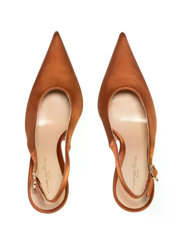 GIANVITO ROSSI Sofia Sling Crepe Satin-stretch Pumps